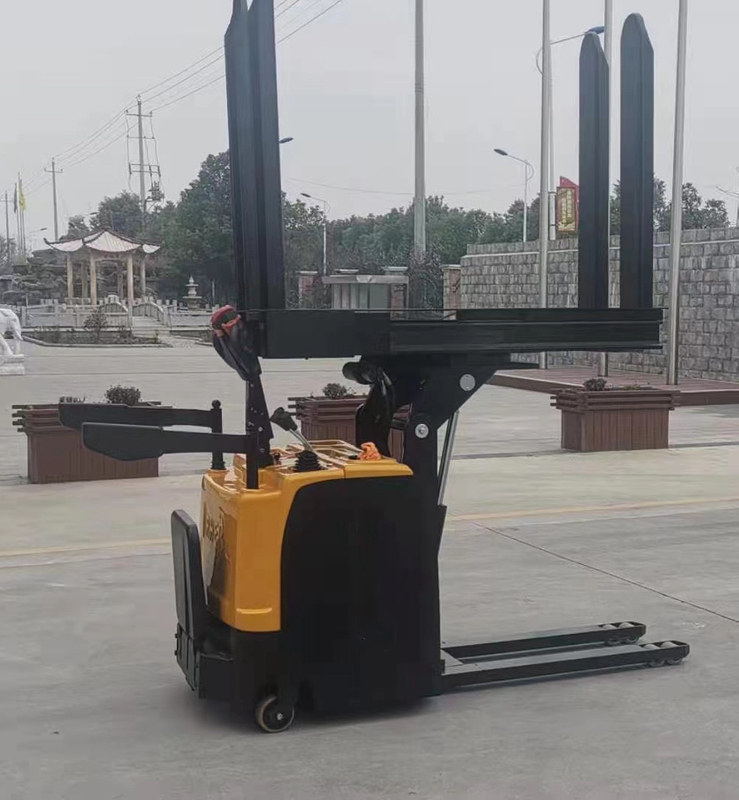 1500kg electric rotating stacker straddle lift with pallet rotator for ...